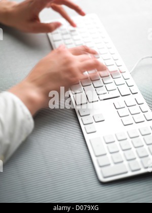 Secretary Speed Business Speedy Typing In Office on Desk Stock Photo ...