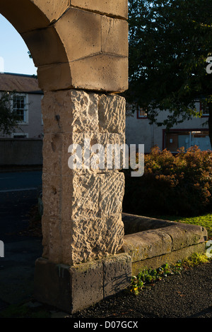 An ornamental stone archway in Kelso Scotland - work to re-face the ...