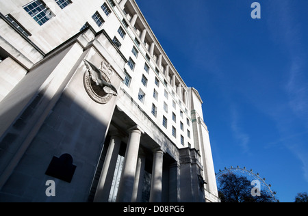 MoD HQ building, Westminster, London. Victoria Embankment Gardens ...