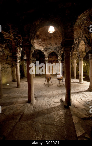 Arabian baths, Banys Arabs, historic city centre of La Portella, Ciutat ...