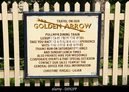 Golden Arrow all pullman railway train poster 1920's Stock Photo - Alamy