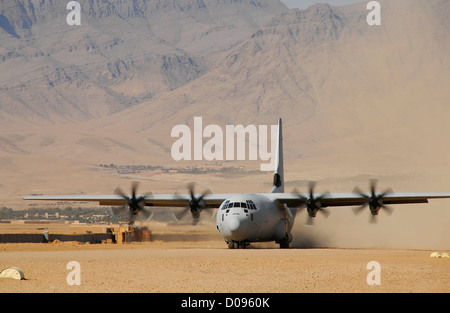 A C-130J military transport aircraft during Taranis exercise above ...