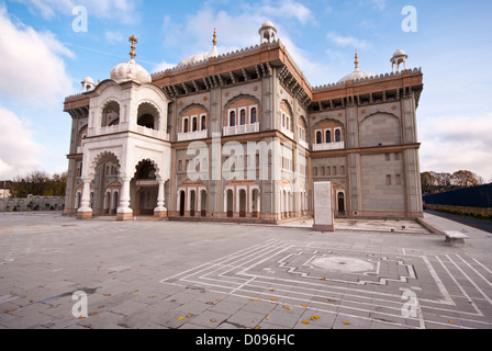 The Guru Nanak Darbar Gurdwara Sikh temple in gravesend at sunset. The ...