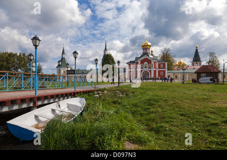 Monastery pier on Lake Valday, Russia Stock Photo - Alamy