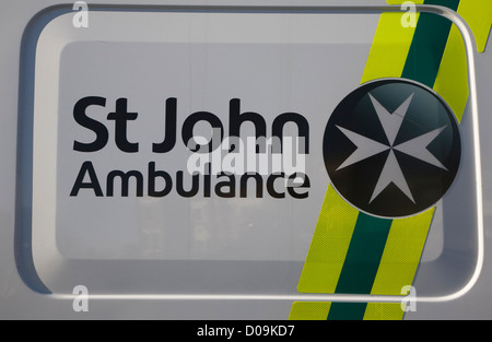 Logo of St John / Saint John Ambulance on the window of the UK ...