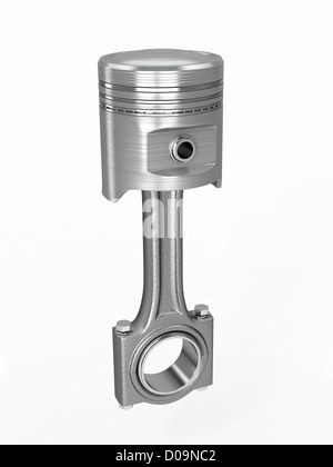 Piston and conrod on white isolated background. 3d Stock Photo - Alamy