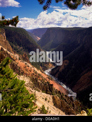 USA, Wyoming, Yellowstone National Park, Chromatic Spring Stock Photo ...