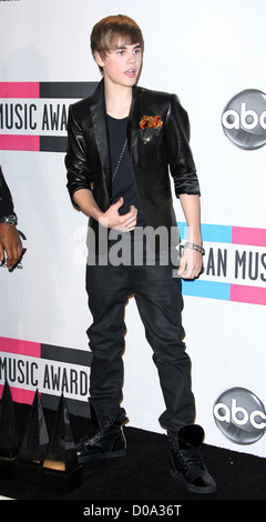 Justin Beiber 2010 American Music Awards (AMAs) held at the Nokia ...