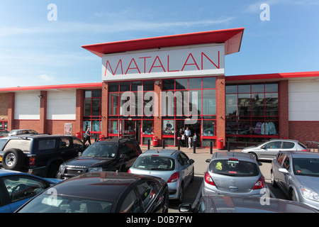 Signage at a Matalan clothing store in Hertford, Hertfordshire Stock ...