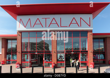 Signage at a Matalan clothing store in Hertford, Hertfordshire Stock ...