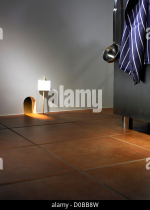Mouse hole in wall with sign for rent. House rent concept Stock Photo ...