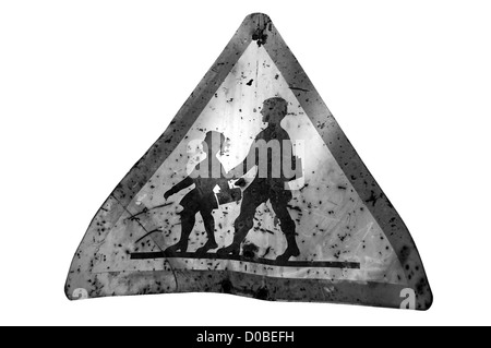Rusted rust rusty road restriction sign corroded on English Coast ...