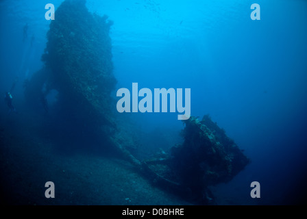 A view of the stern of the Uss Liberty Shipwreck in Tulamben, Bali ...