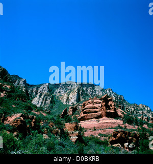 sandstone formations above a canyon along the two medicine river near ...