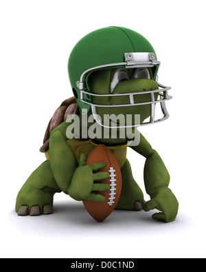3D Render of a Tortoise with an american football Stock Photo - Alamy