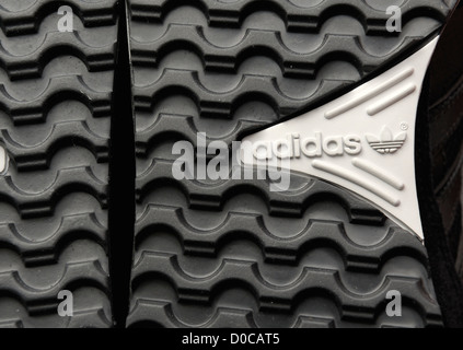 adidas logo trainer black tread Stock Photo - Alamy