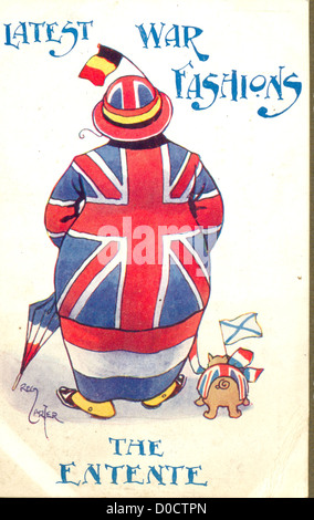 World War One comic patriotic postcard Stock Photo - Alamy