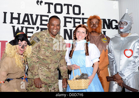 Division Chaplain (Lt. Col.) David Bowlus hugs his son Andrew, while ...