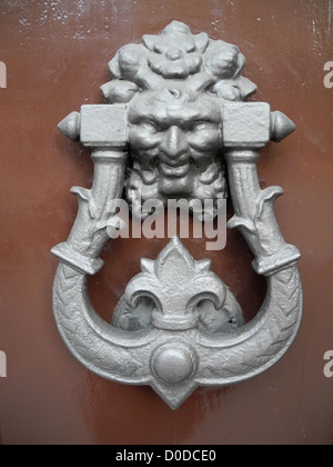 Grotesque head door knockers Florence Tuscany Italy Stock Photo - Alamy