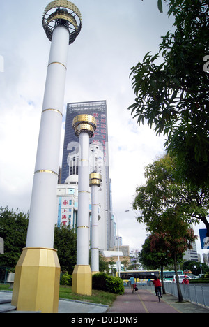 Lamp post, very tall, in shenzhen, China Stock Photo - Alamy