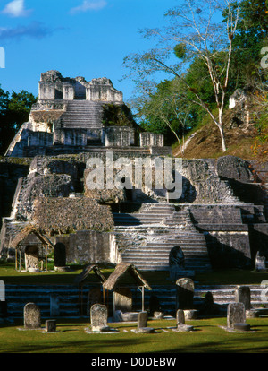 Guatemala, El Peten, Tikal, Plaza De Los Siete Templos Temple of the Seven Temples Stock Photo ...