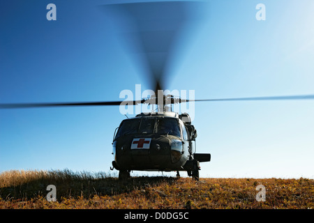 Spinning tail rotor of a Sikorsky UH-60 Blackhawk at HAATS, or High ...