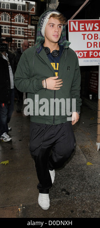 Aiden Grimshaw X Factor Finalists out and about after leaving the gym ...