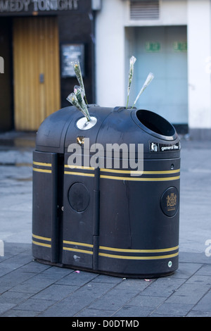 Trash Cans on the streets of London England Stock Photo - Alamy