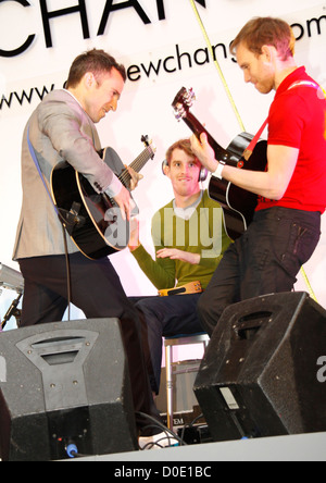 Irwin Sparkes, Alphonso Sharland and Martin Skarendahl, of The Hoosiers ...
