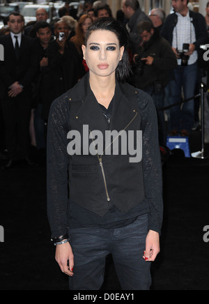 Nat Weller arriving at Fashion's Night Out at the Armani store on Bond ...