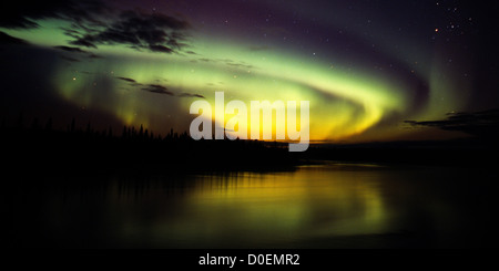 Aurora over Tanana River geomagnetic storm during early morning hours ...
