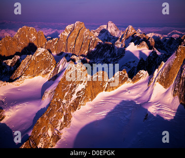 Cathedral Spire and mountain range, Alaska Stock Photo - Alamy