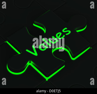 Values Puzzle Showing Moral Values Stock Photo - Alamy