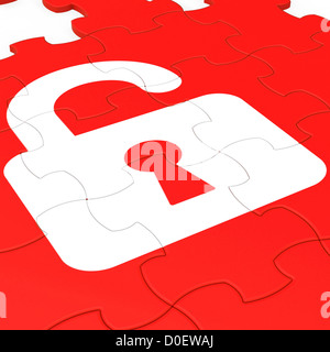 Unlocked Padlock Puzzle Showing Accessible Information Stock Photo - Alamy