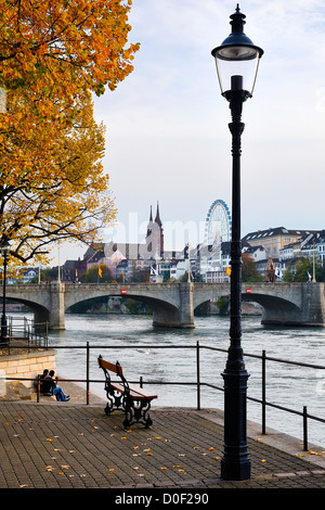 Schweiz, Basel-Stadt BS, Rhein, Dreiländereck Schweiz-Deutschland ...