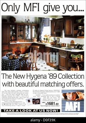 1980s UK MFI Hygena Magazine Advert Stock Photo - Alamy