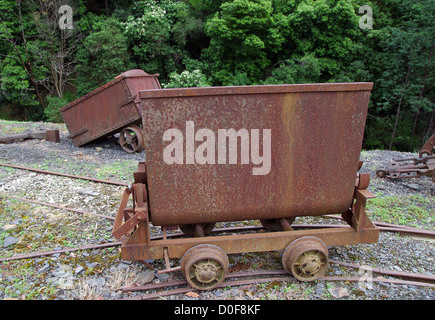 Historic mining rail cart Stock Photo - Alamy