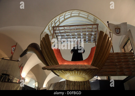 Passarola, Bartholomew Gusmao's 1709 design for an airship, exhibited ...