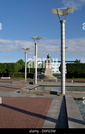 Callaghan Square formerly Bute Square in Cardiff with a statue of the ...