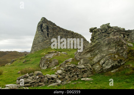 Dun Carloway broch in Iron Age period, Isle of Lewis, Outer Hebrides ...