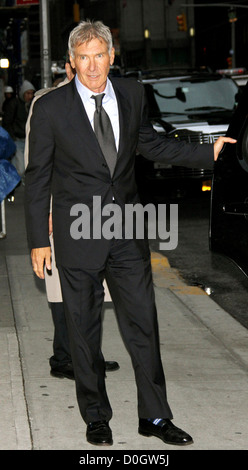 Harrison Ford arriving at the Ed Sullivan theatre for "The Late Show ...