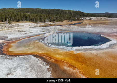Crested Pool, Upper Geyser Basin, Yellowstone National Park Stock Photo ...