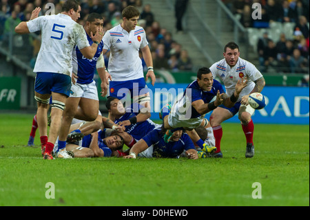 France National Rugby Team scrum-half Antoine Dupont (#9) in action ...