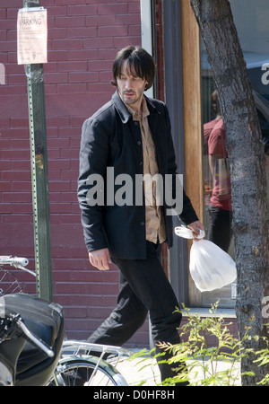 Keanu Reeves on the set of his new film 'Generation Um' New York City ...