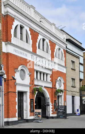 The Half Moon pub in Stepney Green on the Mile End Road, in east London ...
