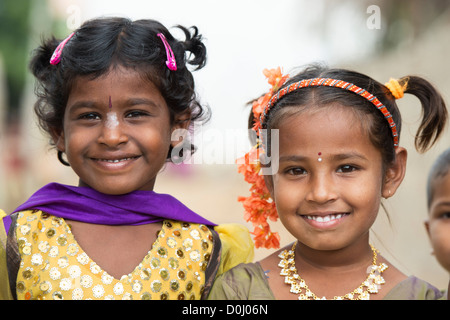 Beautiful girls Andhra Pradesh South India Stock Photo - Alamy