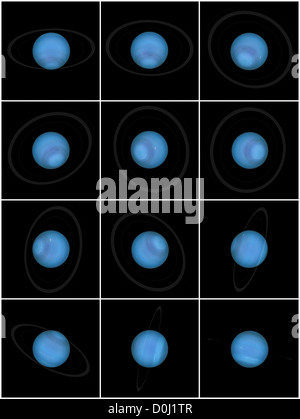 Digital Illustration of Neptune From Different Angles Stock Photo - Alamy