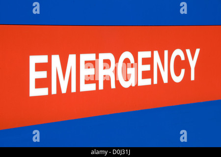 Sign at a hospital Accident and Emergency warning motorists that Stock ...