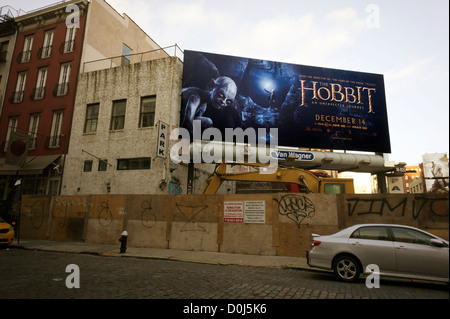 Billboard advertising the Lord of the Rings theatre production with ...