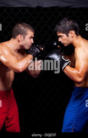 Mixed martial artists before a fight Stock Photo - Alamy